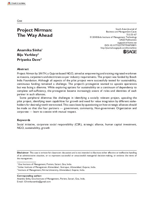 (PDF) Project Nirman: The Way Ahead