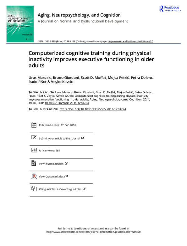 (PDF) Computerized cognitive training during physical inactivity improves executive functioning ...