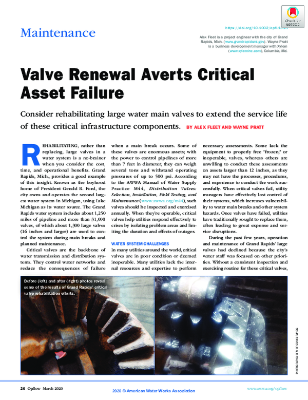 (PDF) Valve Renewal Averts Critical Asset Failure