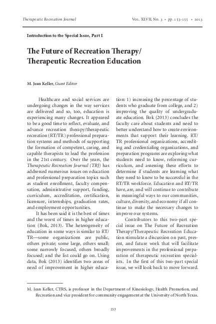 (PDF) Introduction to the Special Issue: Special Issue on the Future of ...