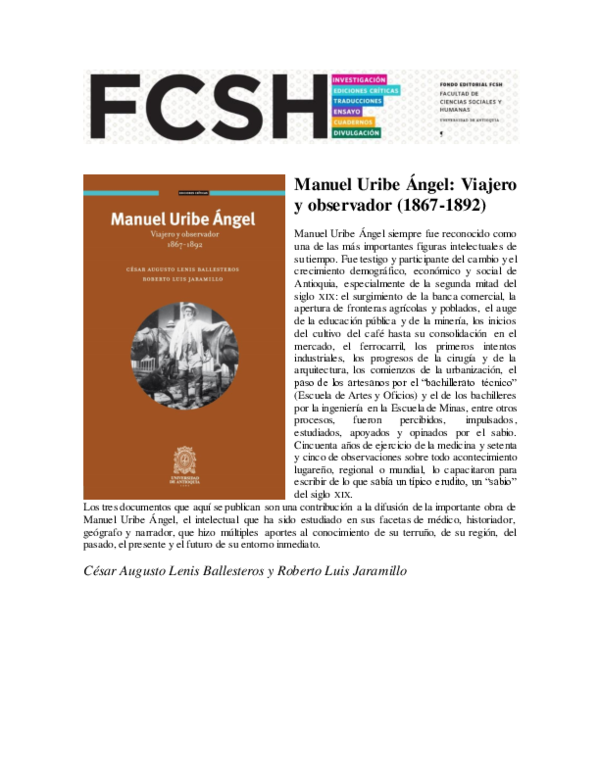 (PDF) Manuel Uribe Ángel