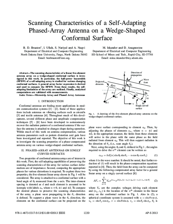 (PDF) Scanning characteristics of a self-adapting phased-array antenna on a wedge-shaped ...
