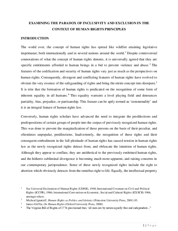 (PDF) EXAMINING THE PARADOX OF INCLUSIVITY AND EXCLUSION IN THE CONTEXT ...