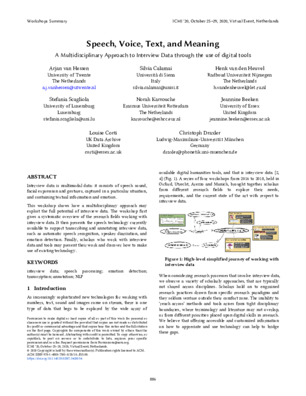 (PDF) Speech, Voice, Text, and Meaning