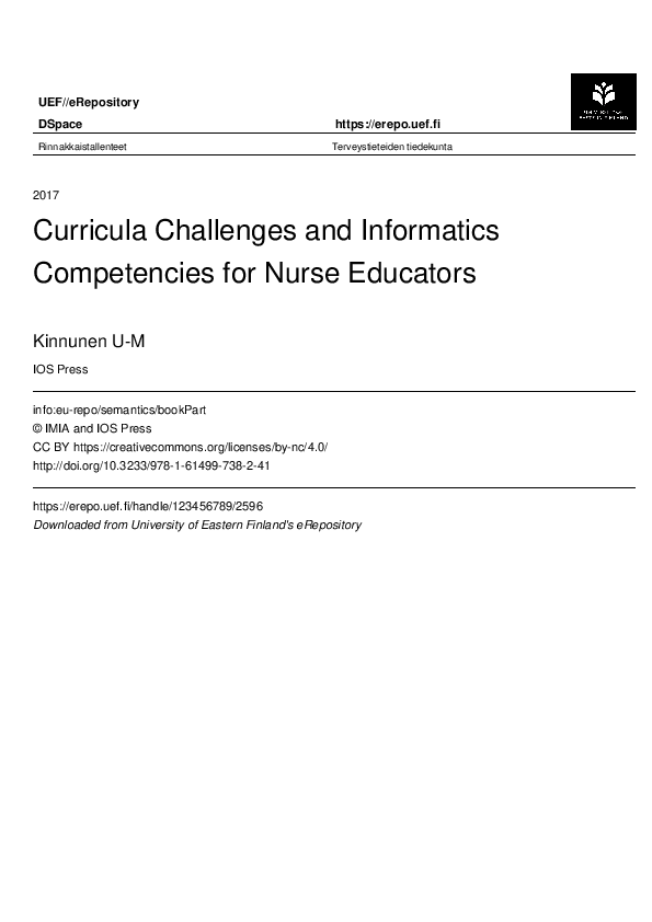 (PDF) Curricula Challenges and Informatics Competencies for Nurse Educators
