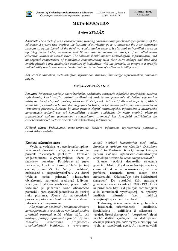 (PDF) Meta-Education