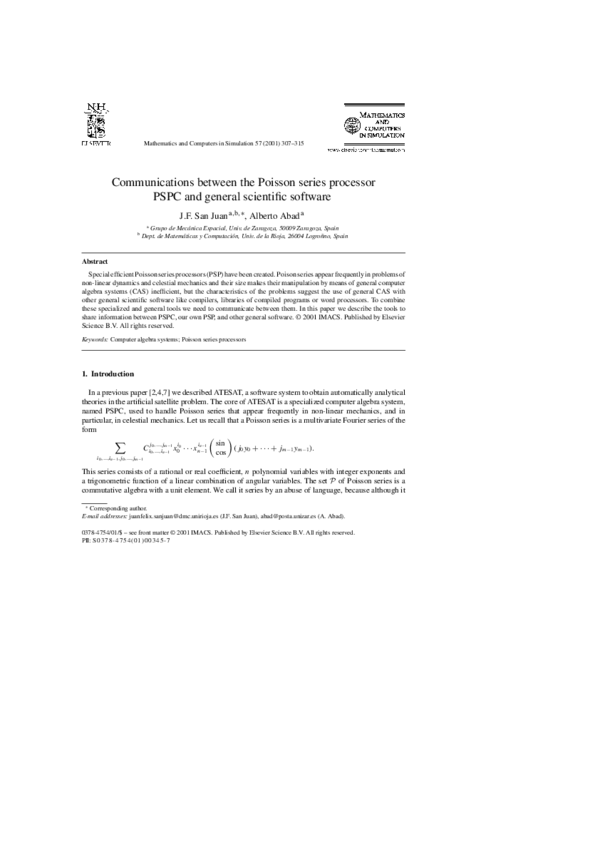 (PDF) PSPC Communication with Scientific Software