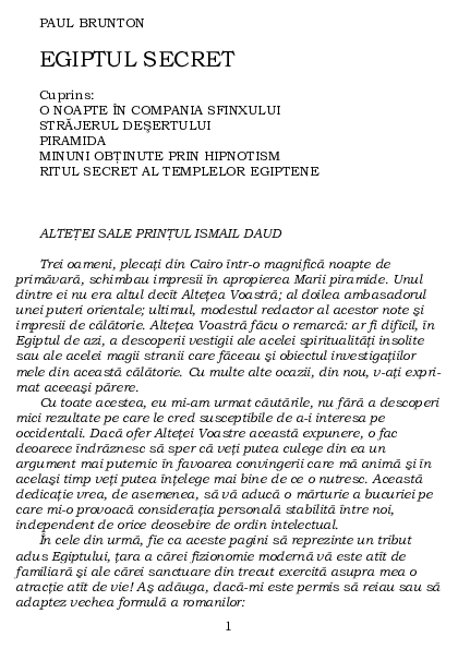 (PDF) Paul Brunton - Egiptul secret