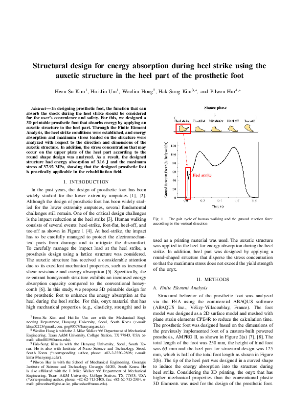 (PDF) Structural design for energy absorption during heel strike using ...