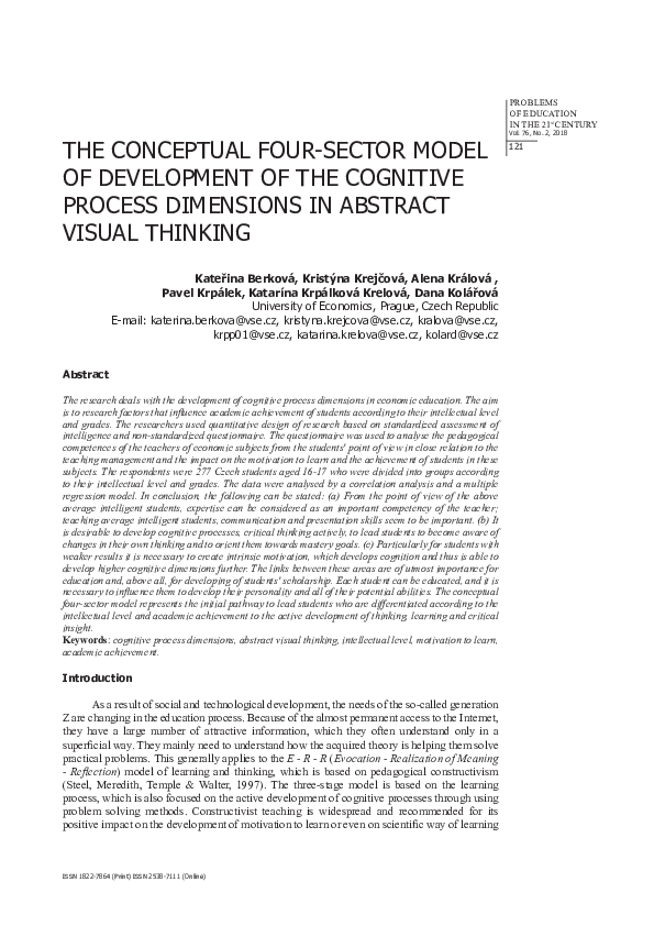 (PDF) The Conceptual Four-Sector Model of Development of the Cognitive ...