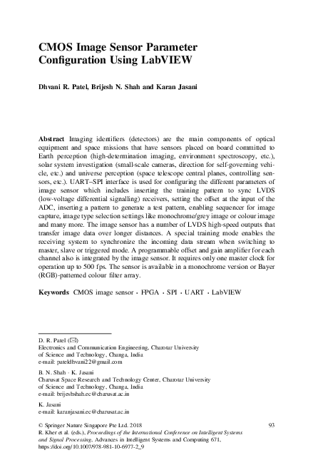 (PDF) CMOS Image Sensor Parameter Configuration Using LabVIEW