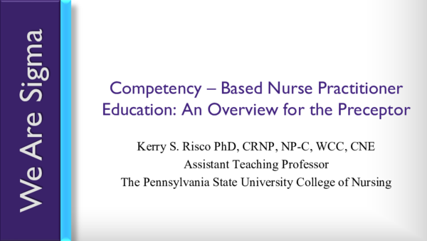 (PDF) Competency-Based Nurse Practitioner Education: An Overview for the Preceptor