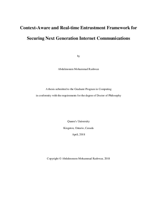 (PDF) Context-Aware and Real-time Entrustment Framework for Securing Next Generation Internet ...