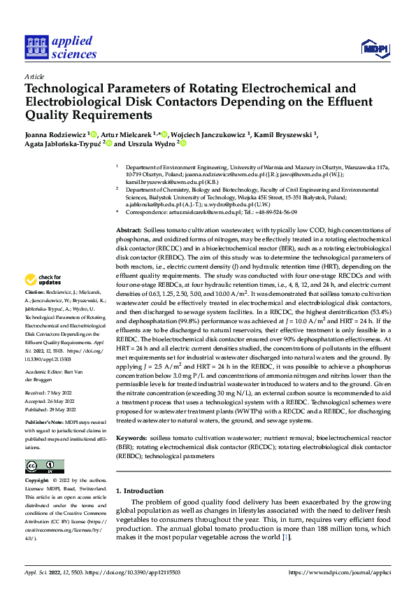 (PDF) Technological Parameters of Rotating Electrochemical and ...