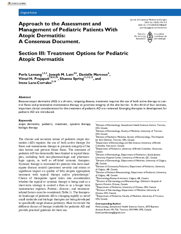 (PDF) Approach to the Assessment and Management of Pediatric Patients ...