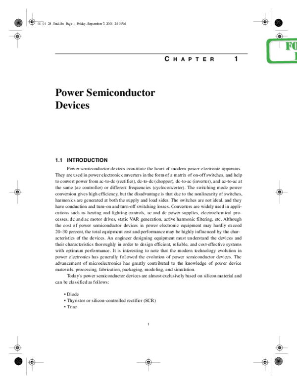 Pdf Power Semiconductor Devices