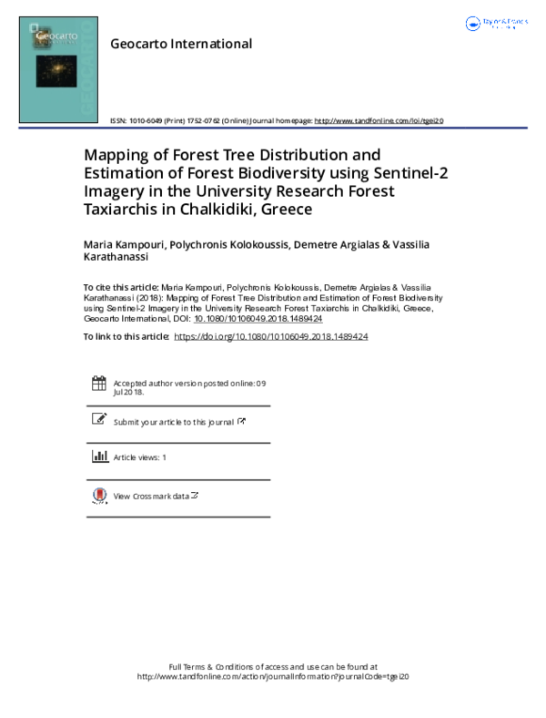 (PDF) Mapping of forest tree distribution and estimation of forest ...