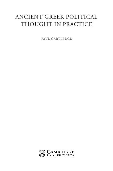 (PDF) Ancient Greek Political Thought in Practice