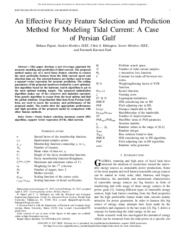 (PDF) An Effective Fuzzy Feature Selection and Prediction Method for ...