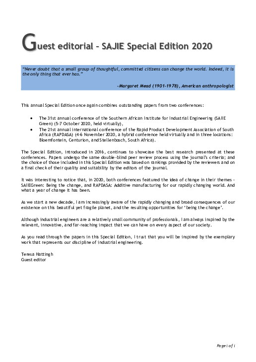 (PDF) Note from the Editor