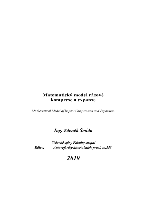 (PDF) Mathematical Model of Impact Compression and Expanssion