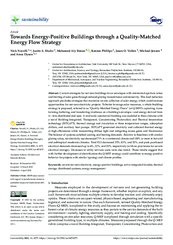 (PDF) Towards Energy-Positive Buildings through a Quality-Matched ...