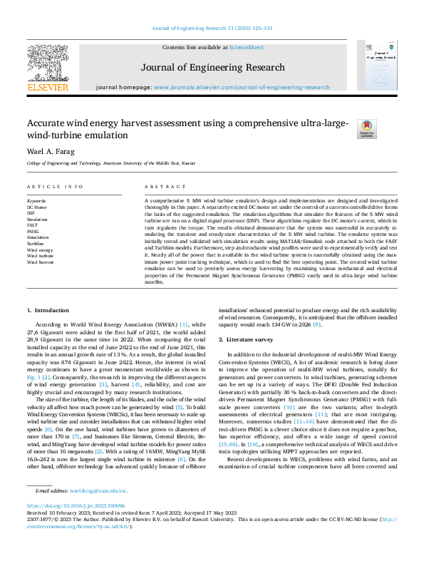 (PDF) Accurate wind energy harvest assessment using a comprehensive ...