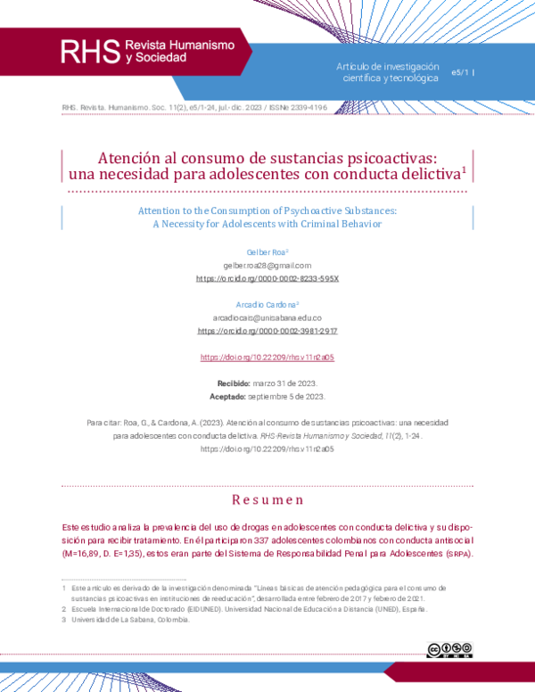 (PDF) Atención al consumo de sustancias psicoactivas