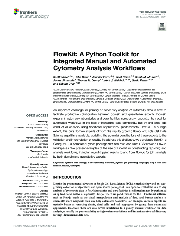 (PDF) FlowKit: A Python Toolkit for Integrated Manual and Automated Cytometry Analysis Workflows ...