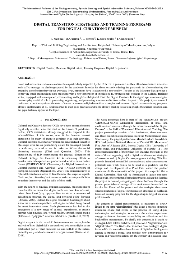 (PDF) Digital Transition Strategies and Training Programs for Digital ...