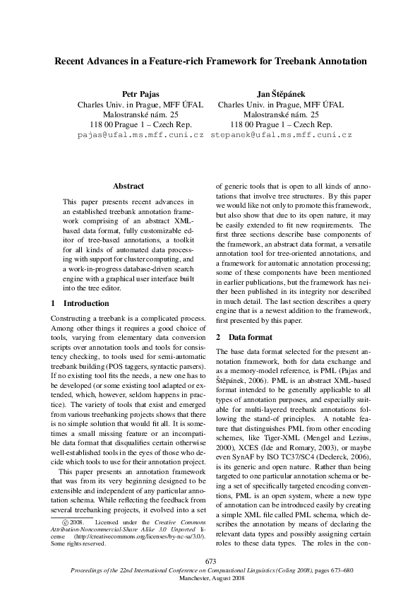 (PDF) Recent advances in a feature-rich framework for treebank ...