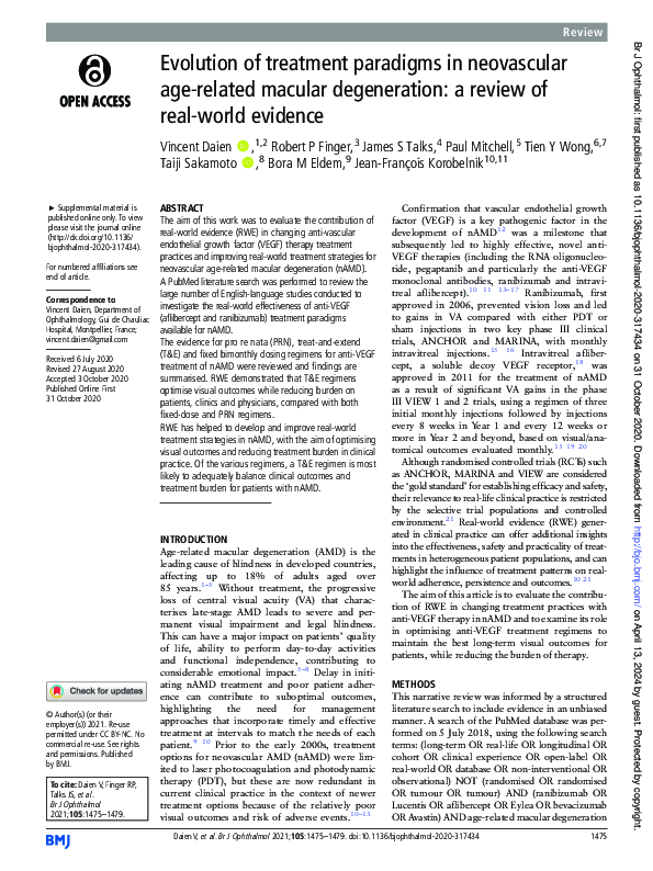 (PDF) Evolution of treatment paradigms in neovascular age-related ...
