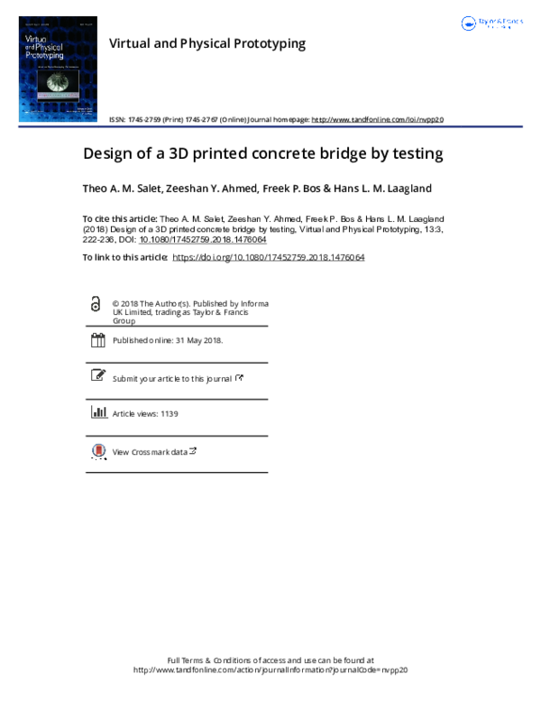 (PDF) Design of a 3D printed concrete bridge by testing