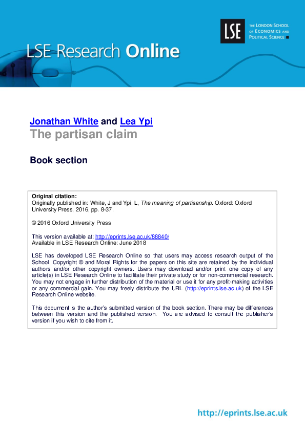 (PDF) The Meaning of Partisanship