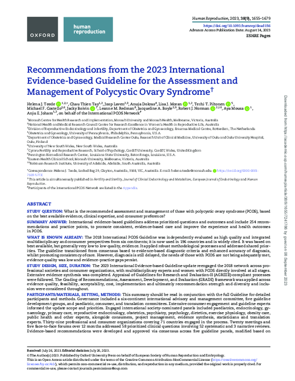 Pdf Recommendations From The 2023 International Evidence Based