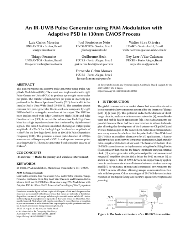 (PDF) An IR-UWB pulse generator using PAM modulation with adaptive PSD ...