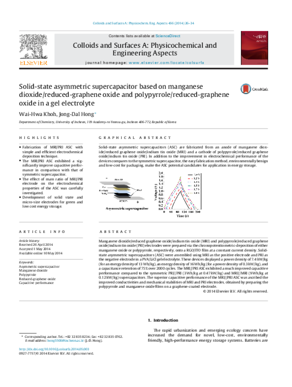(PDF) Solid-state asymmetric supercapacitor based on manganese dioxide/reduced-graphene oxide ...