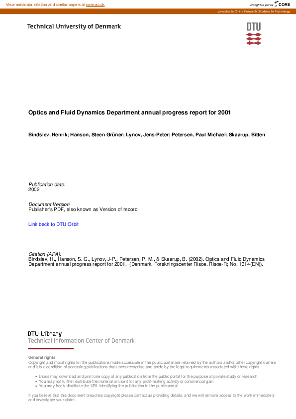 (PDF) Optics and Fluid Dynamics Department Annual Progress Report for 2002