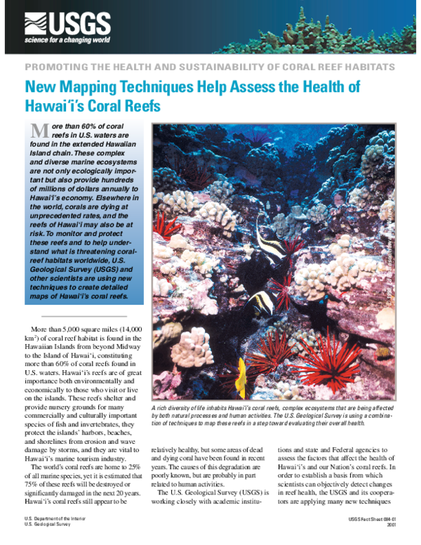 (PDF) New mapping techniques help assess the health of Hawaii's coral reefs