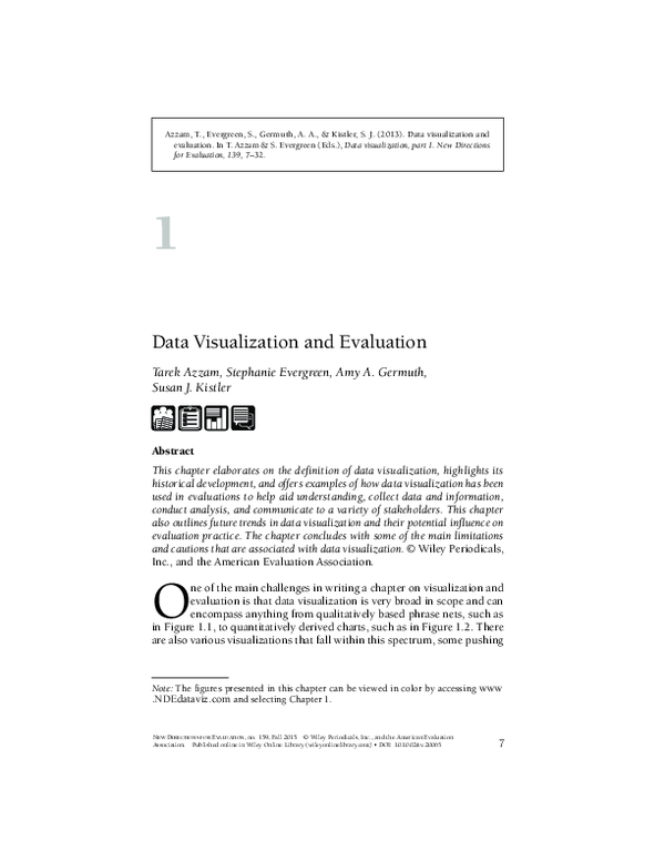 (PDF) Data Visualization and Evaluation