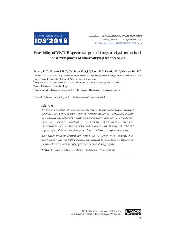 (PDF) Drying technologies in food processing