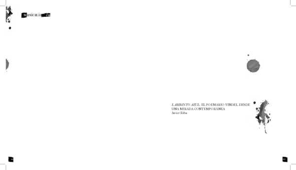(PDF) Labirinto Azul: El Poemario Vindel Desde Una Mirada Contemporánea