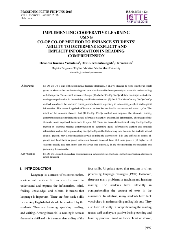 (PDF) Implementing Cooperative Learning Using Co-Op Co-Op Method to Enhance Students’ Ability to ...