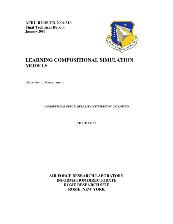 (PDF) Learning Compositional Simulation Models