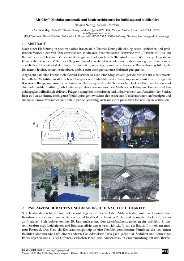 (PDF) Air-City": Modular pneumatic and bionic architecture for buildings and mobile fairs