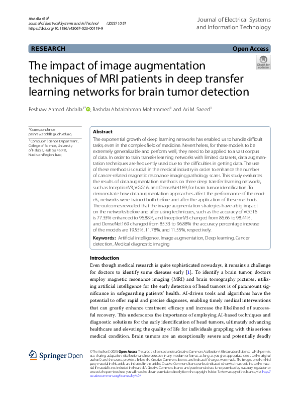 (PDF) The impact of image augmentation techniques of MRI patients in ...