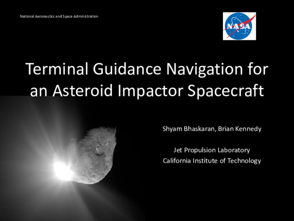 (PDF) Terminal Guidance Navigation for an Asteroid Impactor Spacecraft