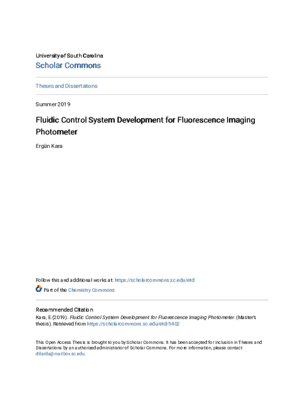 (PDF) Fluidic Control Unit for Enhanced Fluorescence Imaging Photometer