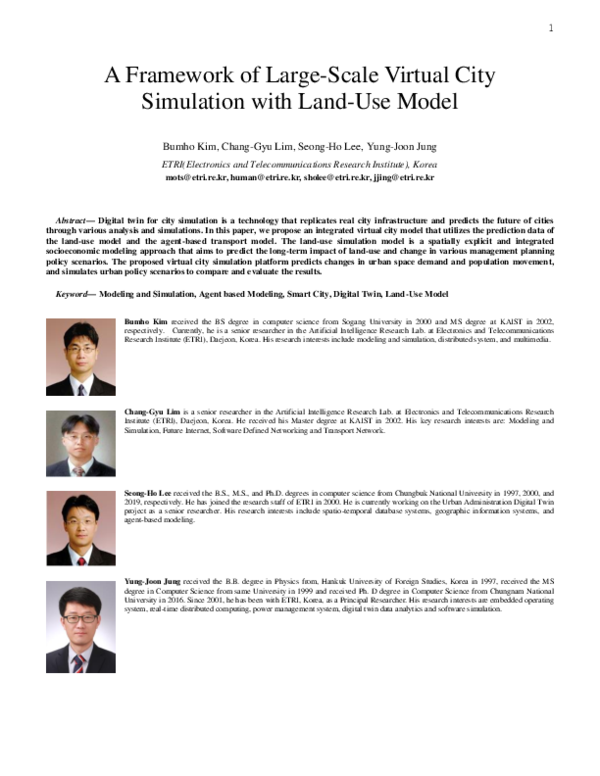 (PDF) A Framework of Large-Scale Virtual City Simulation with Land-Use Model