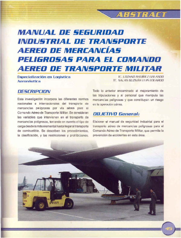 (PDF) Manual de seguridad industrial de transporte aéreo de mercancías peligrosas para el ...